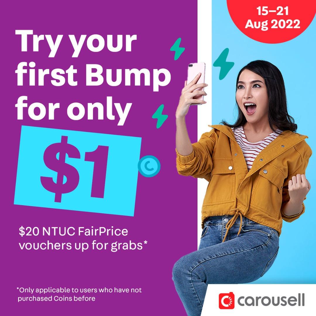 Try your first Bump for ONLY $1! +$20 NTUC FairPrice vouchers giveaway (T&Cs apply ...