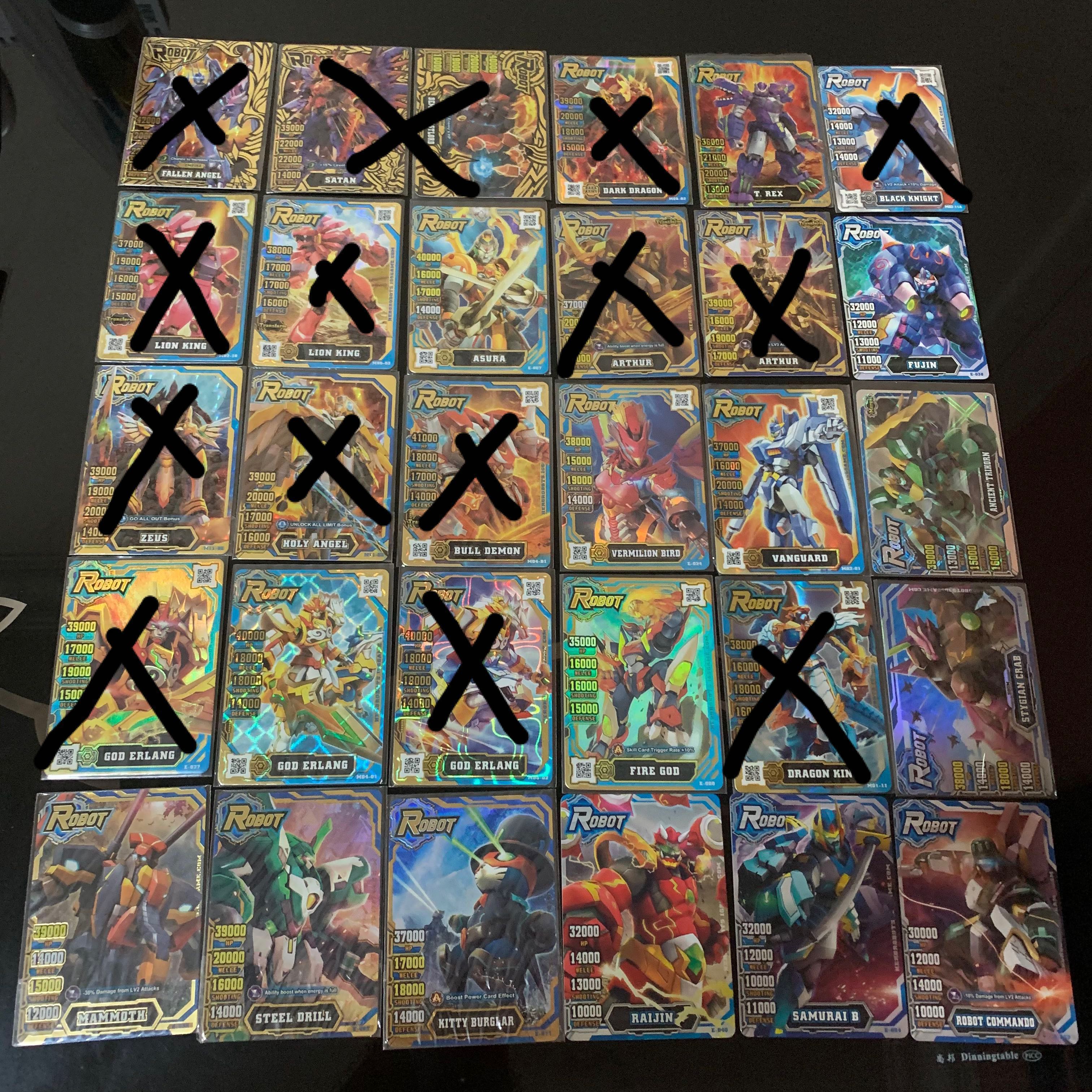 UPDATED LIST Hero Of Robots Gold silver promo cards, Hobbies & Toys ...