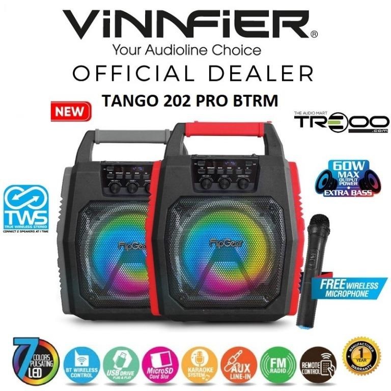 Vinnfier Tango 202 Pro BTRM Bluetooth Speaker Red or Black, Audio, Soundbars, Speakers ...