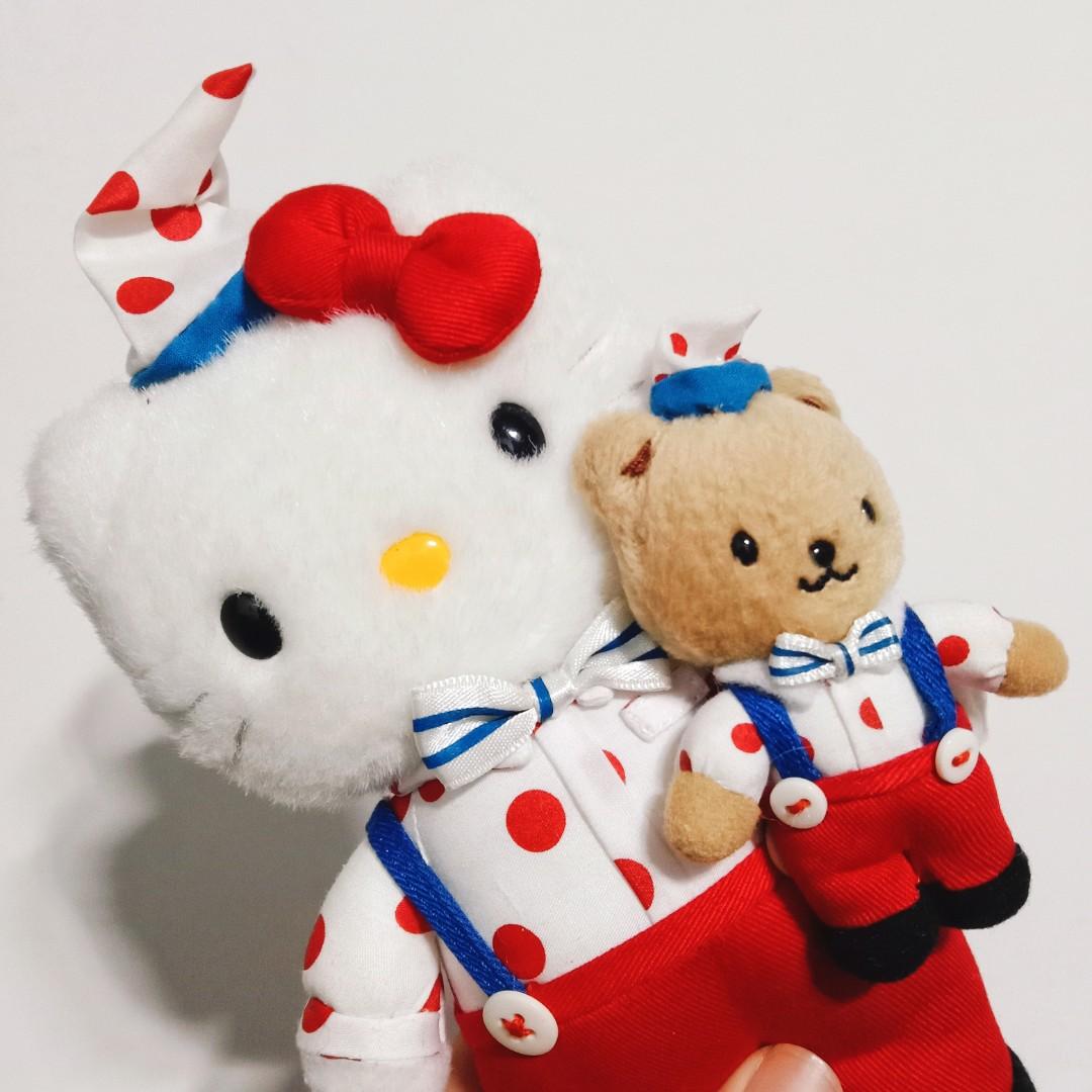 Vintage Sanrio 2000 Hello Kitty Clown with Bear Plush, Hobbies & Toys ...