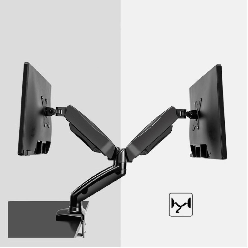 [VISIONSWIPE™] Dual Gas Cylinder Monitor Arm / Monitor Mount / Desk ...