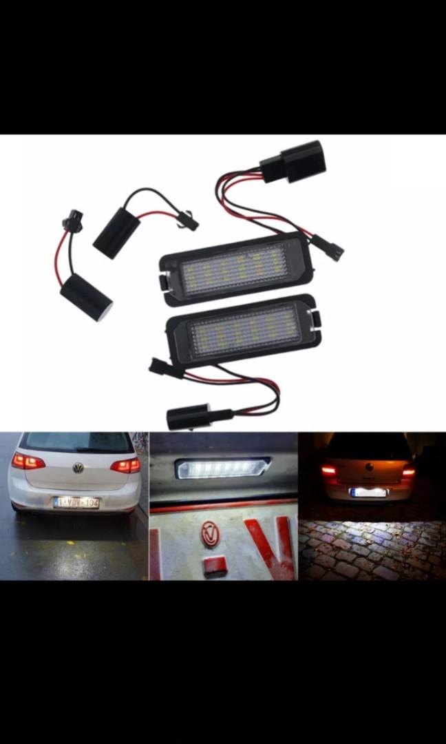VW License Plate LED Lights with CANBUS Volkswagen Golf Scirocco Beetle ...