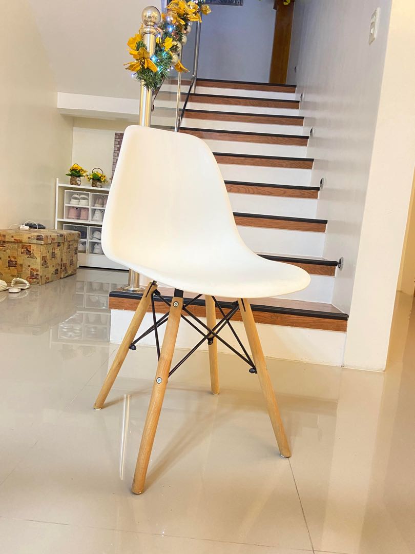 White Nordic / Study Chair, Furniture & Home Living, Furniture, Chairs ...