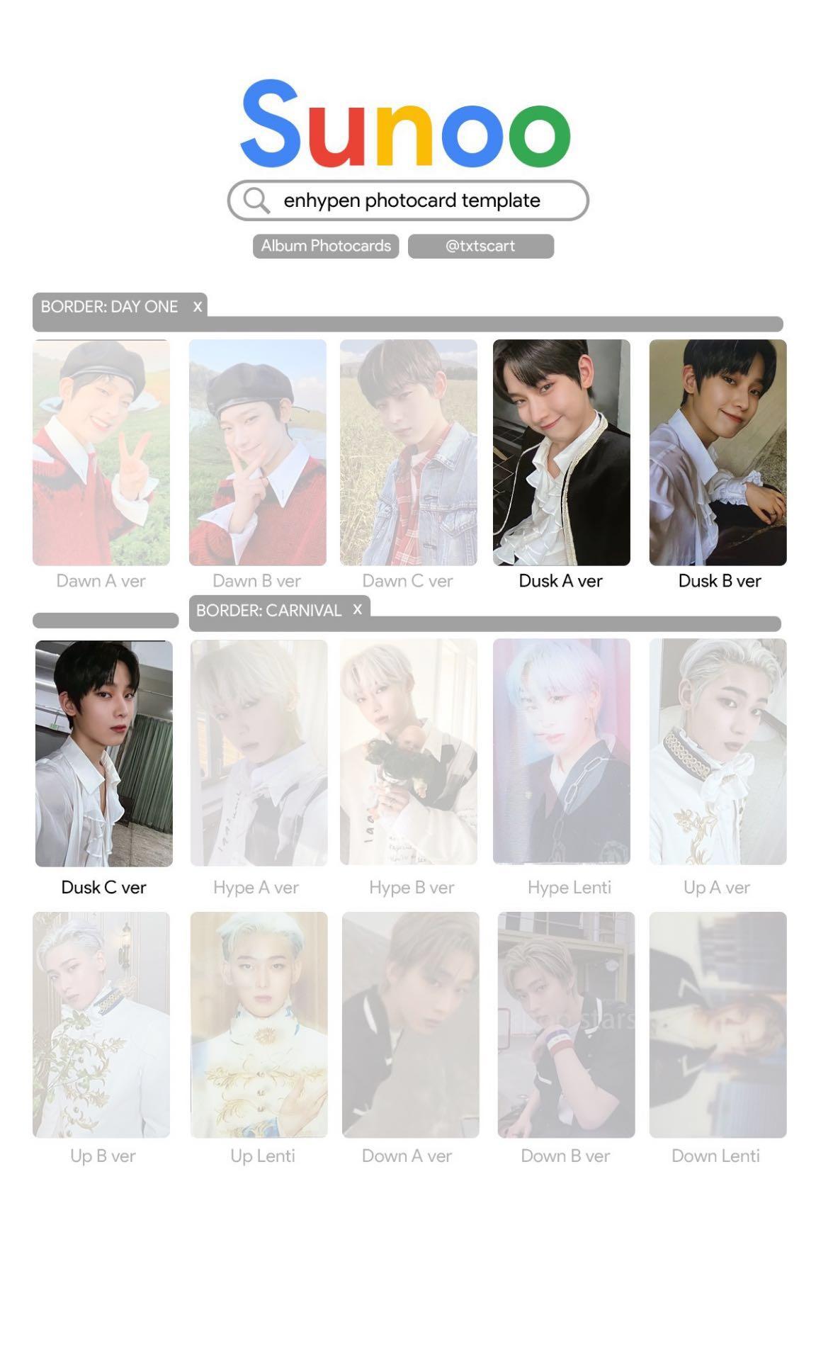 sunoo border carnival template