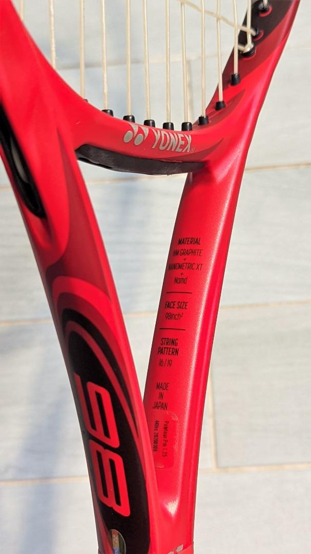 Yonex VCORE 98 (305g) 5th gen 2020 L3, newly strung Technifibre X-ONE ...