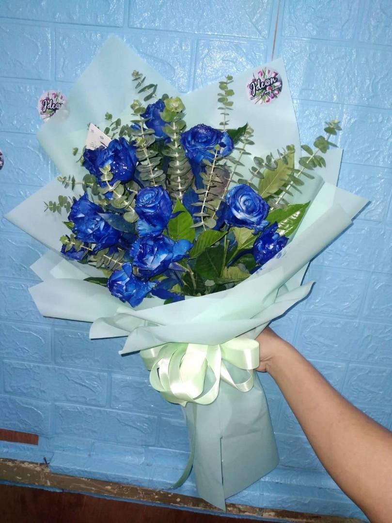 1 dozen Blue Roses Bouquet (spray/local), Hobbies & Toys, Stationary ...