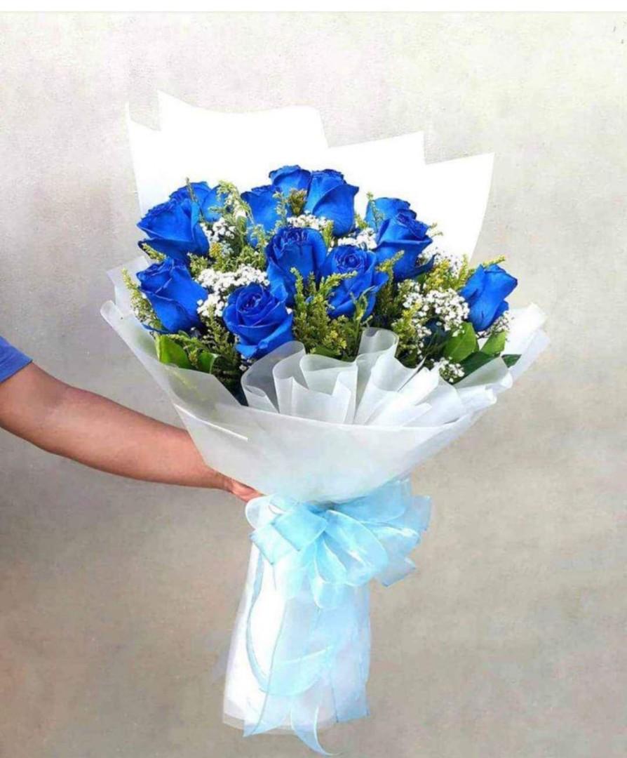 1 dozen Blue Roses Bouquet (spray/local), Hobbies & Toys, Stationary ...