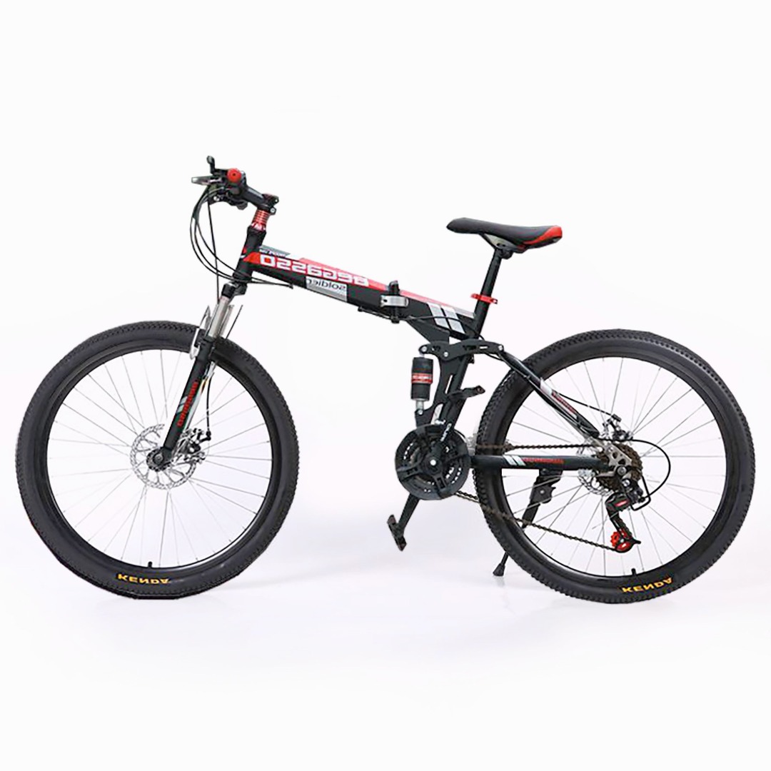 26 inch 21 Speeds Begasso Foldable Bike [Black] Foldie Full Suspension ...