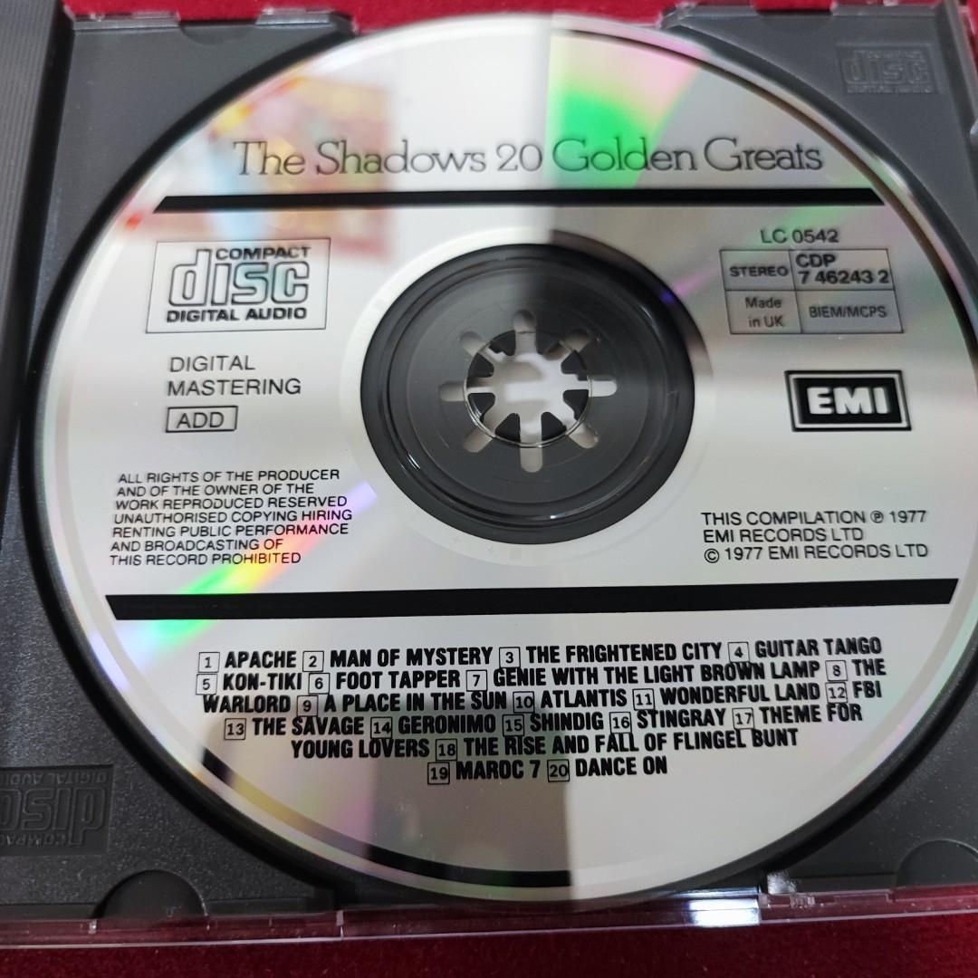 90%new 英國製The Shadows 樂隊 20 Golden Hits CD / made in UK cd聖經上榜名盤#保存良好 ...