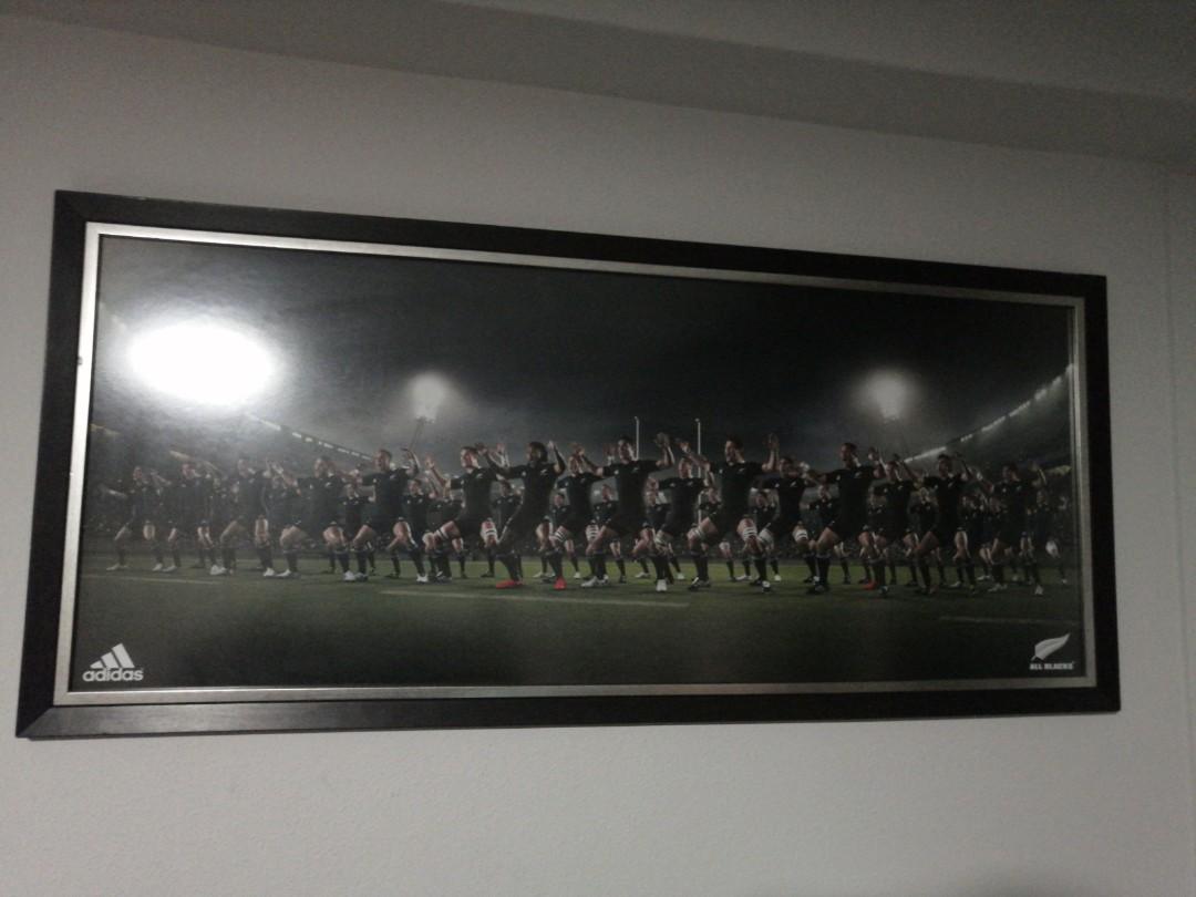 HUGE ALL BLACKS LIMITED EDITION Poster with frame, Hobbies & Toys ...