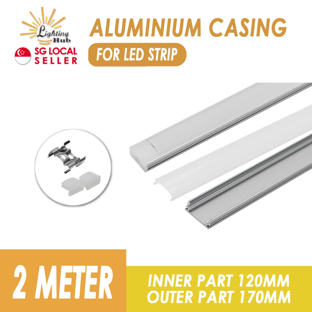 ALUMINIUM CASING (FOR LED STRIP LIGHT), Furniture & Home Living ...
