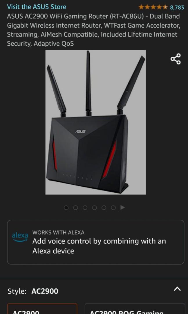 ASUS AC2900 Dual Band RT-86U, Computers & Tech, Parts & Accessories ...