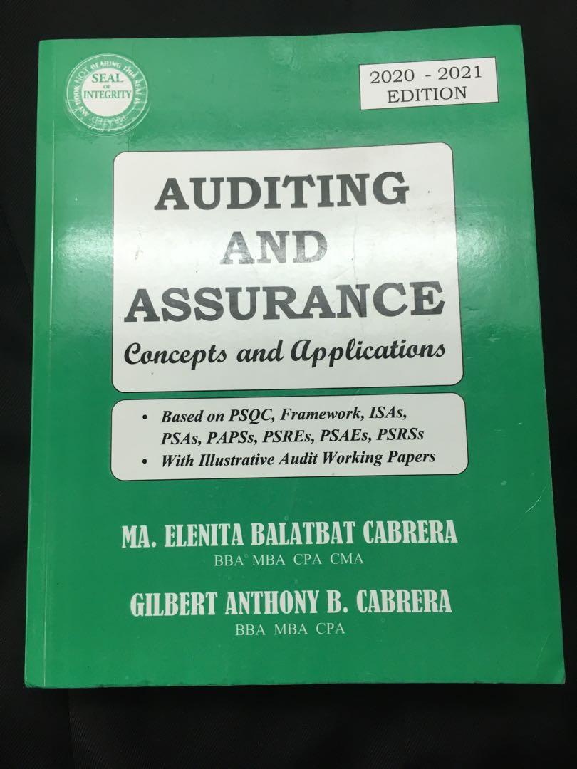Auditing and Assurance Concepts and Application By: ELENITA CABRERA ...
