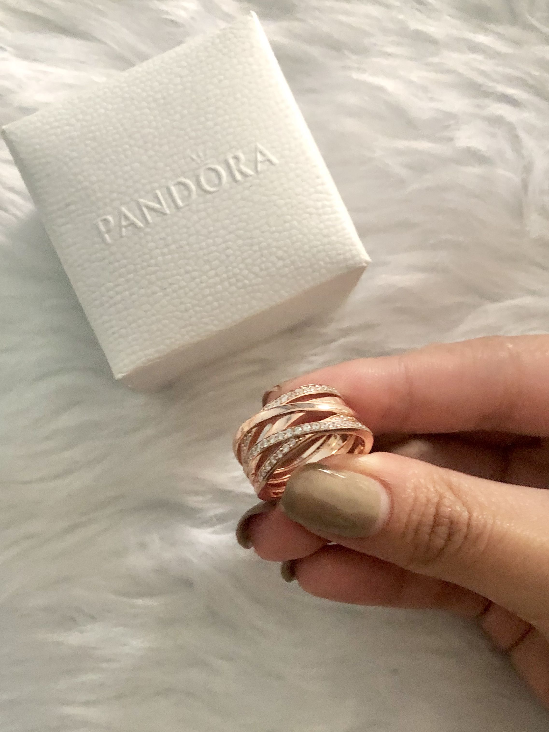 Authentic Pandora Rose Gold Ring, Women's Fashion, Watches ...