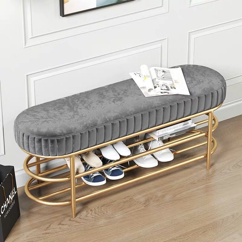 Shoe Bench Shoe rack bench 2 Tier curved Shoerack, Furniture & Home ...