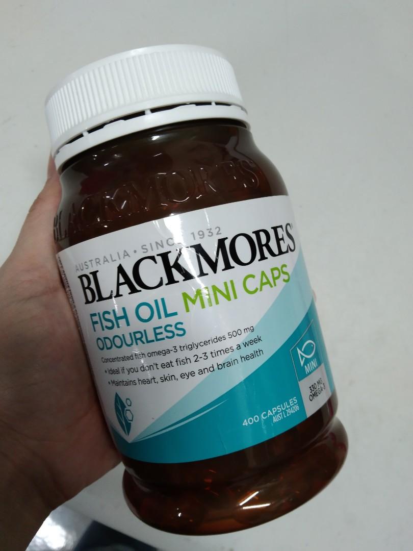 Blackmores Fish Oil Mini Caps 400 Caps, Health & Nutrition, Health ...