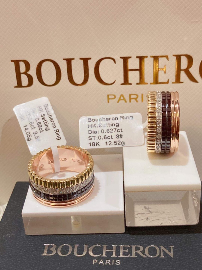Boucheron Diamond Ring 18k Hk Setting, Women's Fashion, Jewelry ...