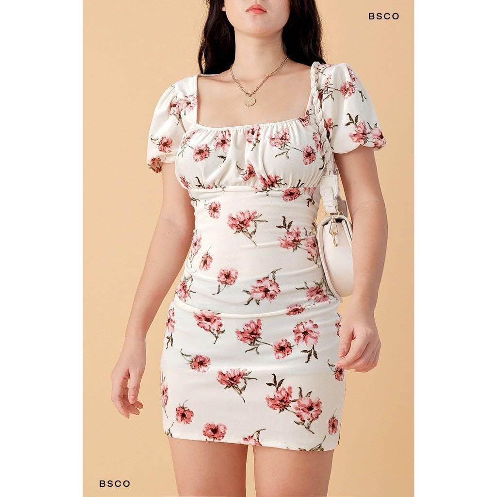 BSCO PH WEBSITE EXCLUSIVE EDITION KOREAN FASHION WHITE CAITLIN FLORAL ...