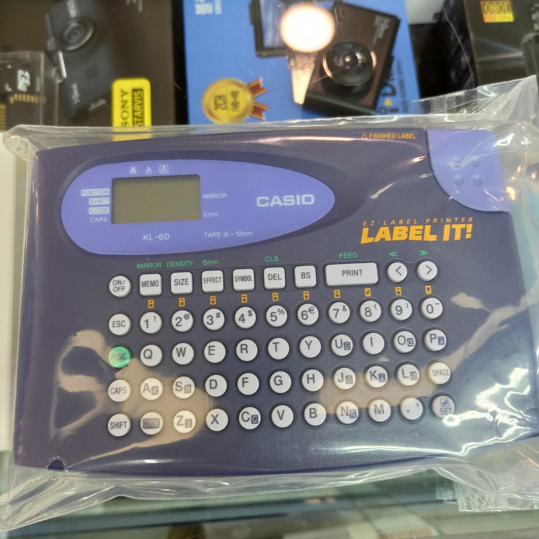Casio Kl60 label printer, Computers & Tech, Printers, Scanners & Copiers on Carousell