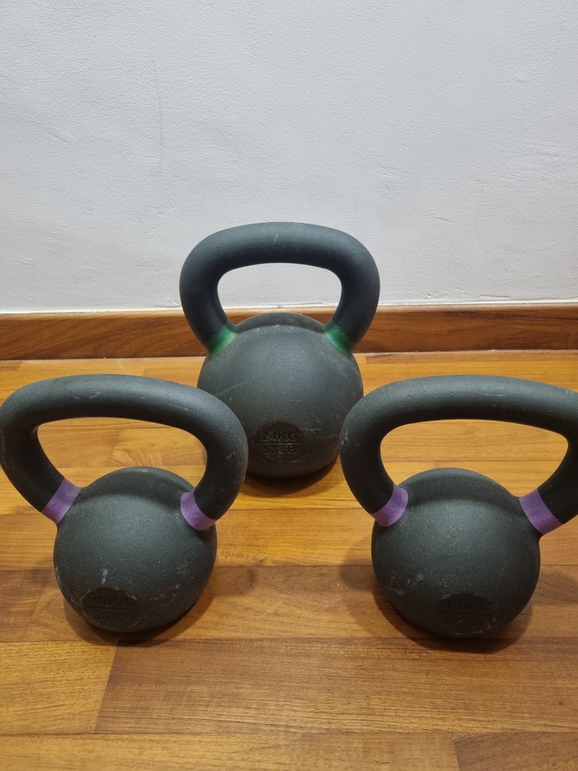 CAST IRON KETTLEBELL (10kg, 24kg), Sports Equipment, Exercise & Fitness, Weights & Dumbbells on ...