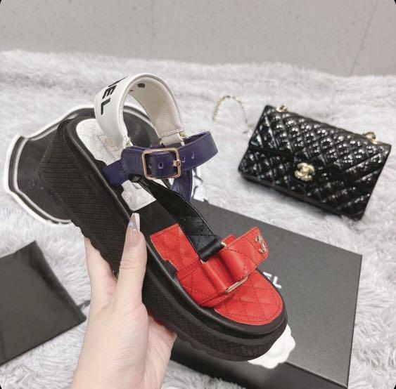Chanel sandals, Women's Fashion, Footwear, Sandals on Carousell