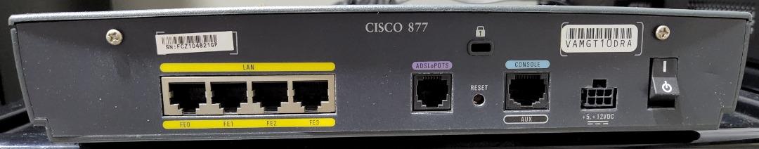 Cisco 877-K9 V02 ADSL Router, Computers & Tech, Parts & Accessories ...