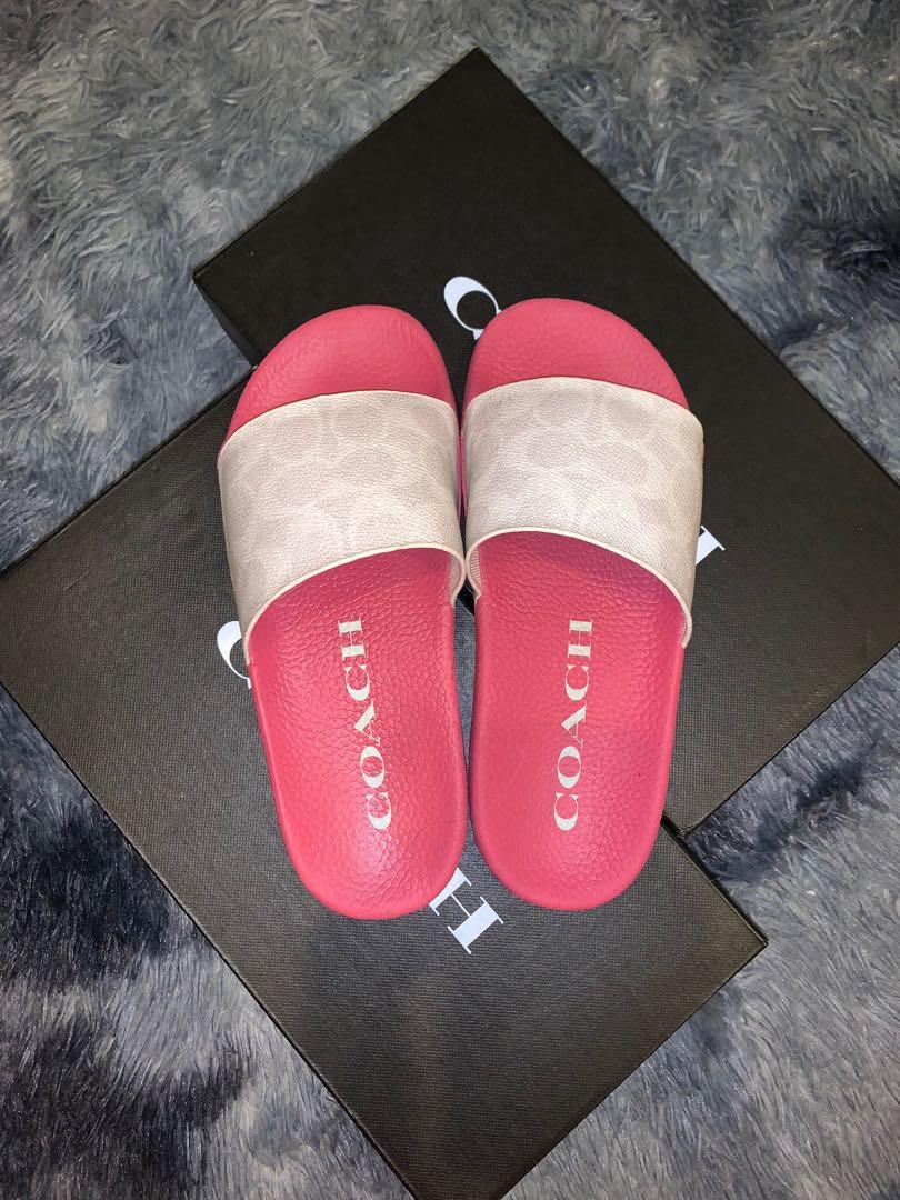Coach Signature PVC Pool Slide, Women's Fashion, Footwear, Flipflops ...