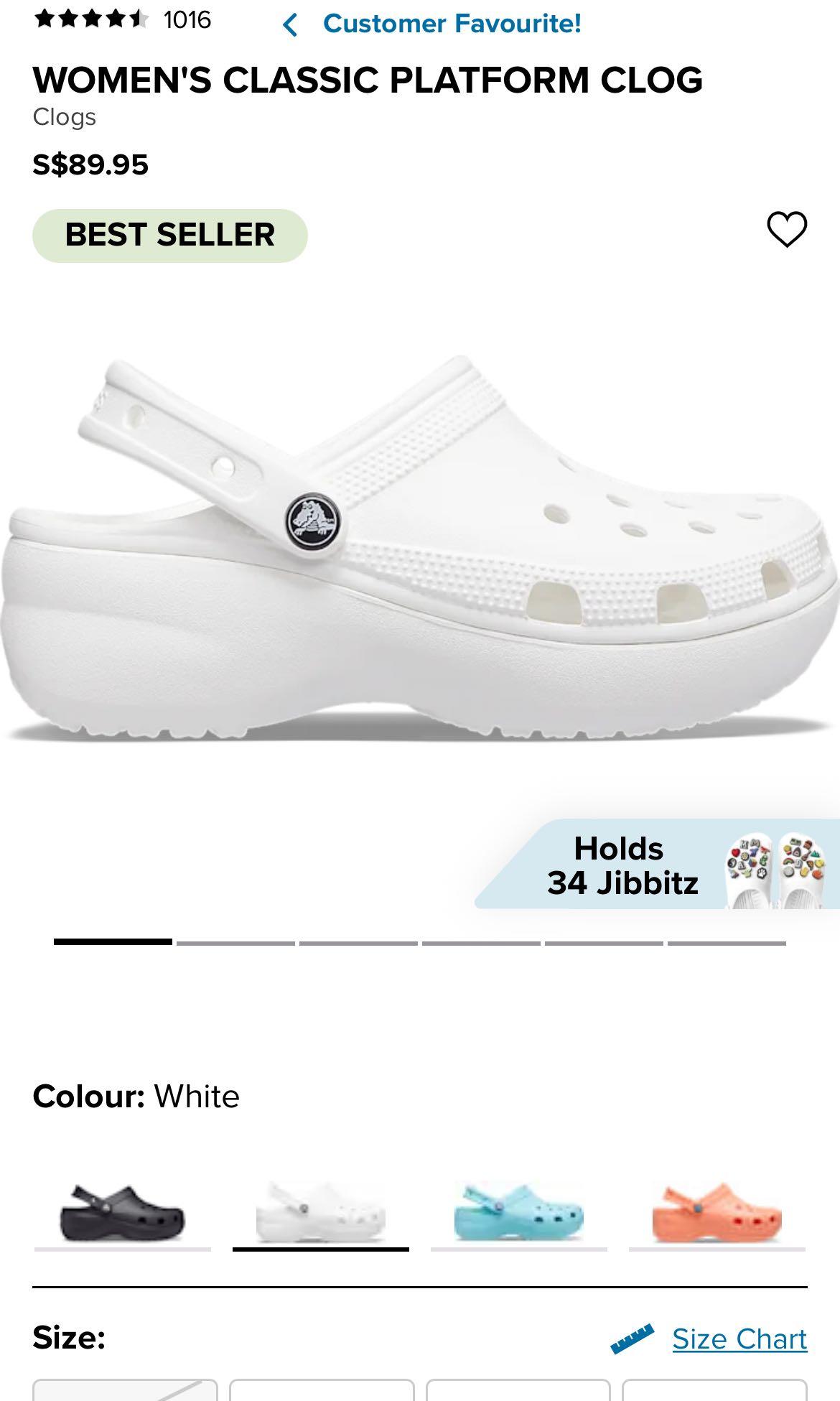 Crocs Women's Classic Platform Clog (with free Jibbitz) , Women's Fashion, Footwear, Flipflops ...