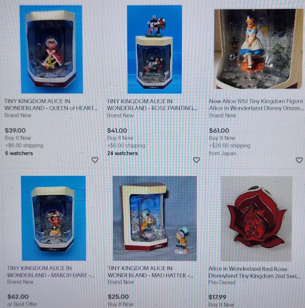 Disney Tiny Kingdom Figurines - Alice in Wonderland 1951 - Complete set ...