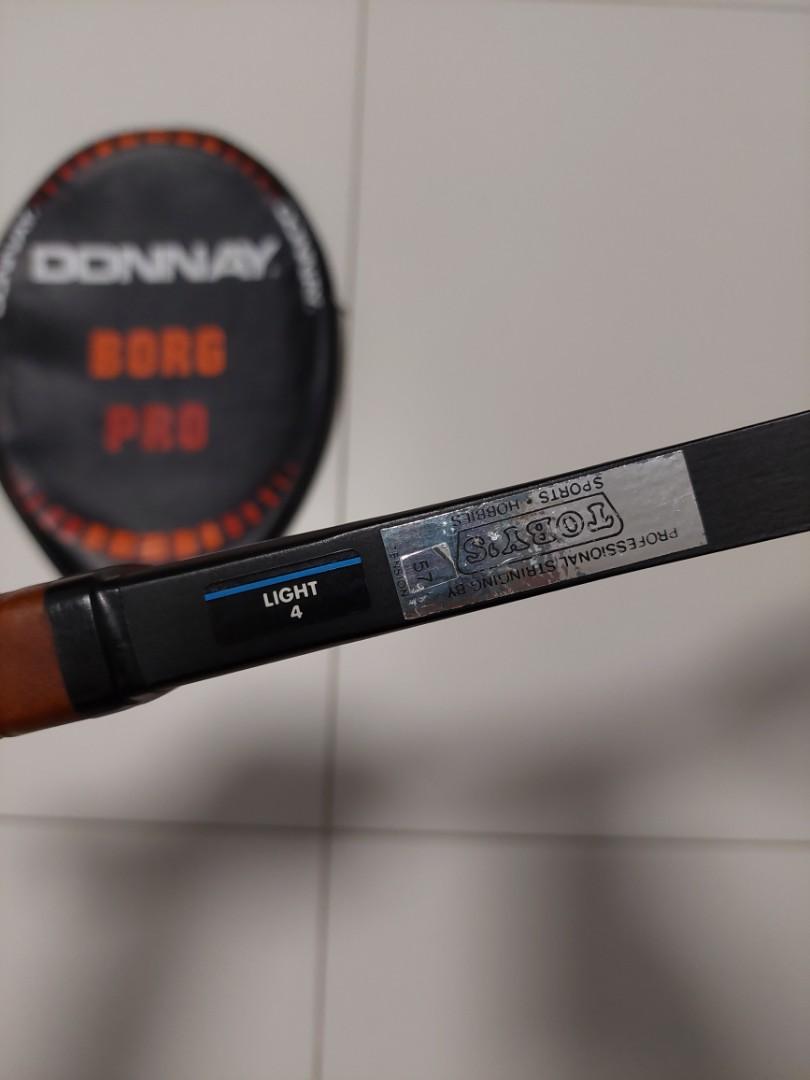 Donnay Borg Pro tennis wood racquet racket, Sports Equipment, Sports ...