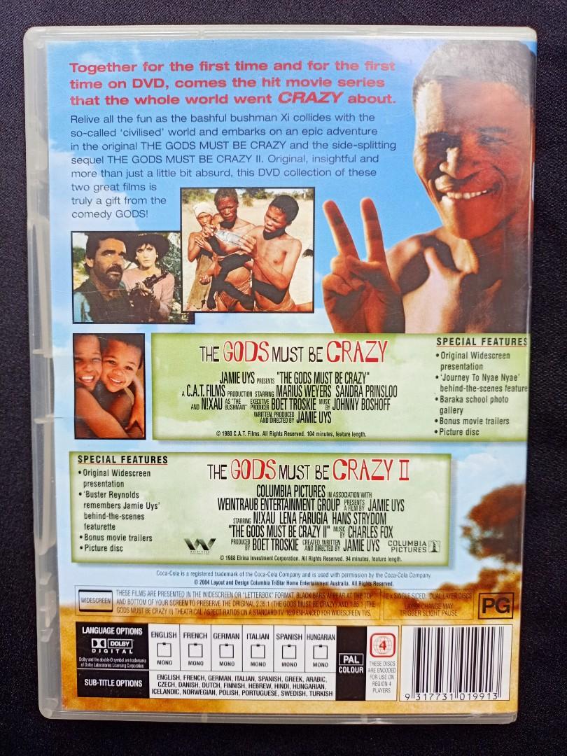 DVD The Gods Must Be Crazy / The Gods Must Be Crazy II, Hobbies & Toys ...
