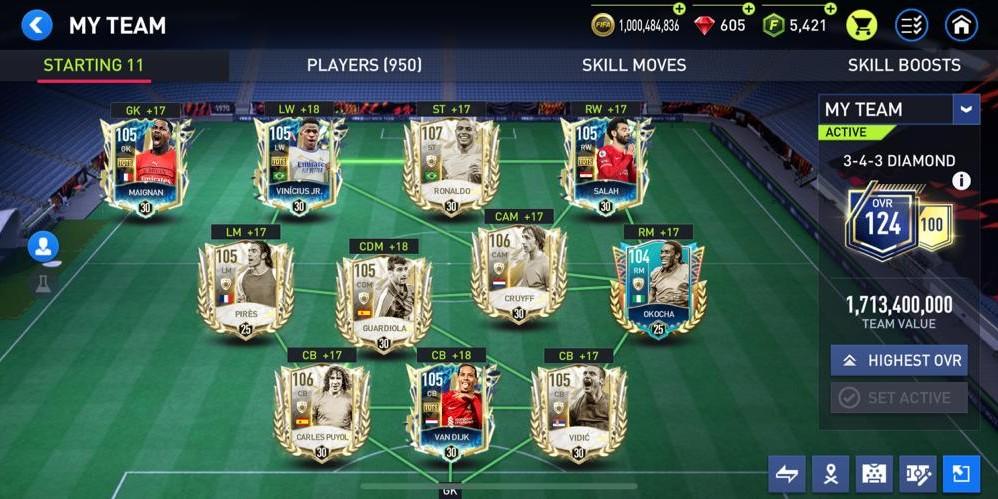 FIFA MOBILE 22 ACCOUNT (124/100) 749M IN ACCOUNT, Video Gaming, Gaming ...