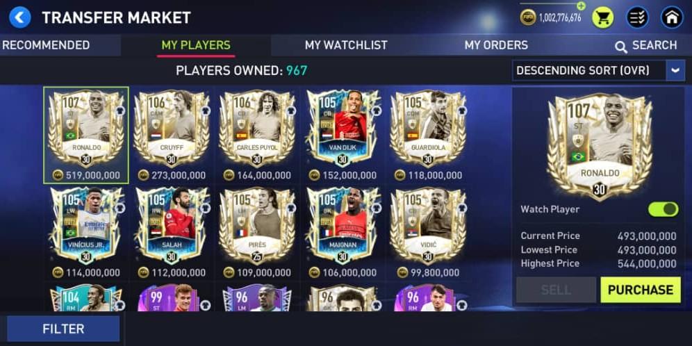 FIFA MOBILE 22 ACCOUNT (124/100) 749M IN ACCOUNT, Video Gaming, Gaming ...