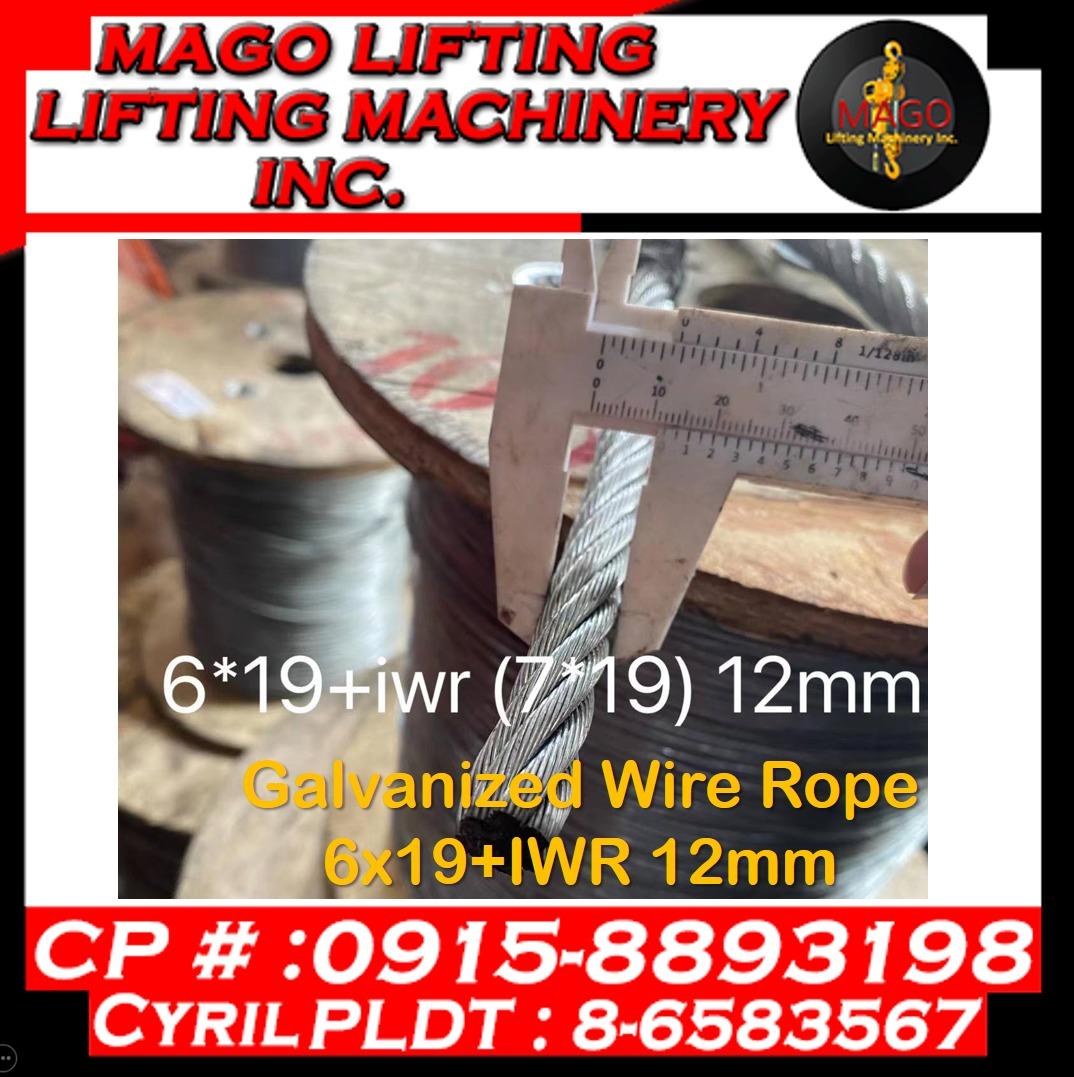 Galvanized Wire Rope 6x19+IWR 12mm, Commercial & Industrial ...