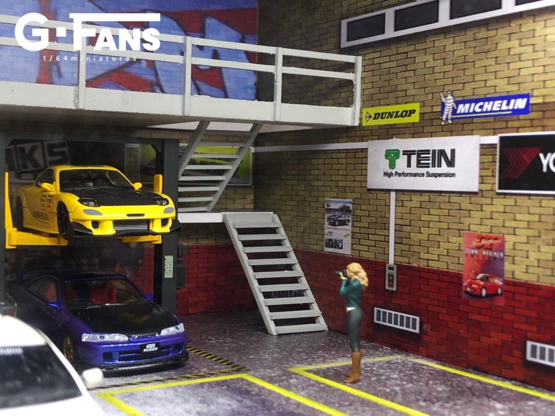 G.Fans 1:64 Garage Diorama with LED (JDM Theme) Gfans, Hobbies & Toys ...