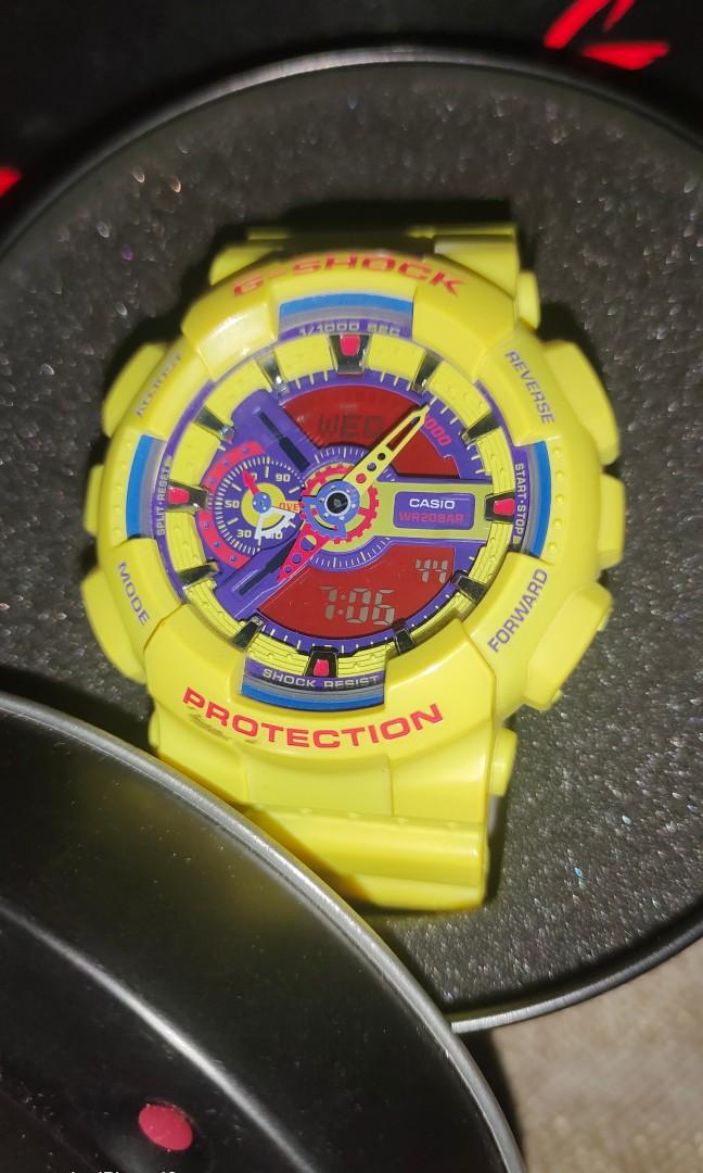 gshock ga110 hyper yellow, Men's Fashion, Watches & Accessories ...