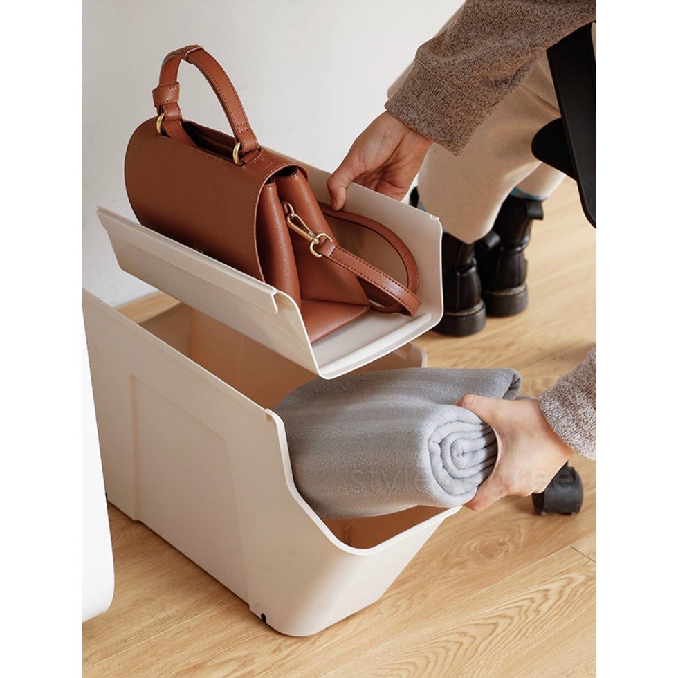 Handbag & Briefcase Under Desk Storage Double-Layer Office Desk Under ...