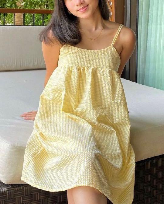HEY CANDY PH- Dylan Lemon Dress, Women's Fashion, Dresses & Sets ...