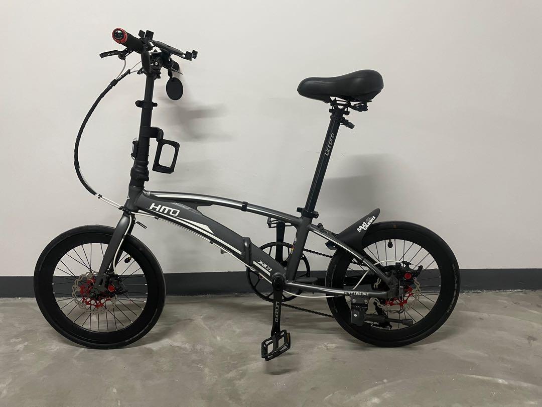 Hito X6 Grey (Heavily Modded) Folding Bicycle, Sports Equipment ...