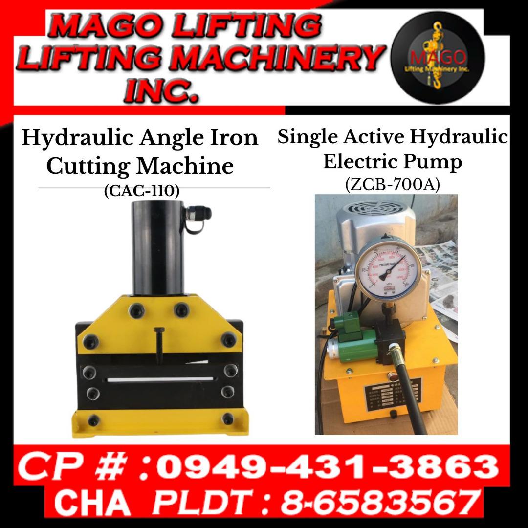 Hydraulic Angle Iron Cutting Machine & Single Active Hydraulic Electric ...