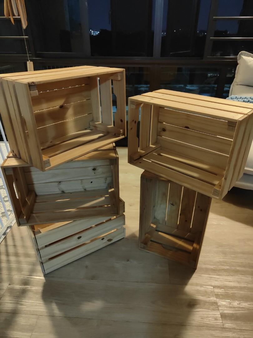 Ikea Knagglig (5 crates), Furniture & Home Living, Furniture, Shelves ...