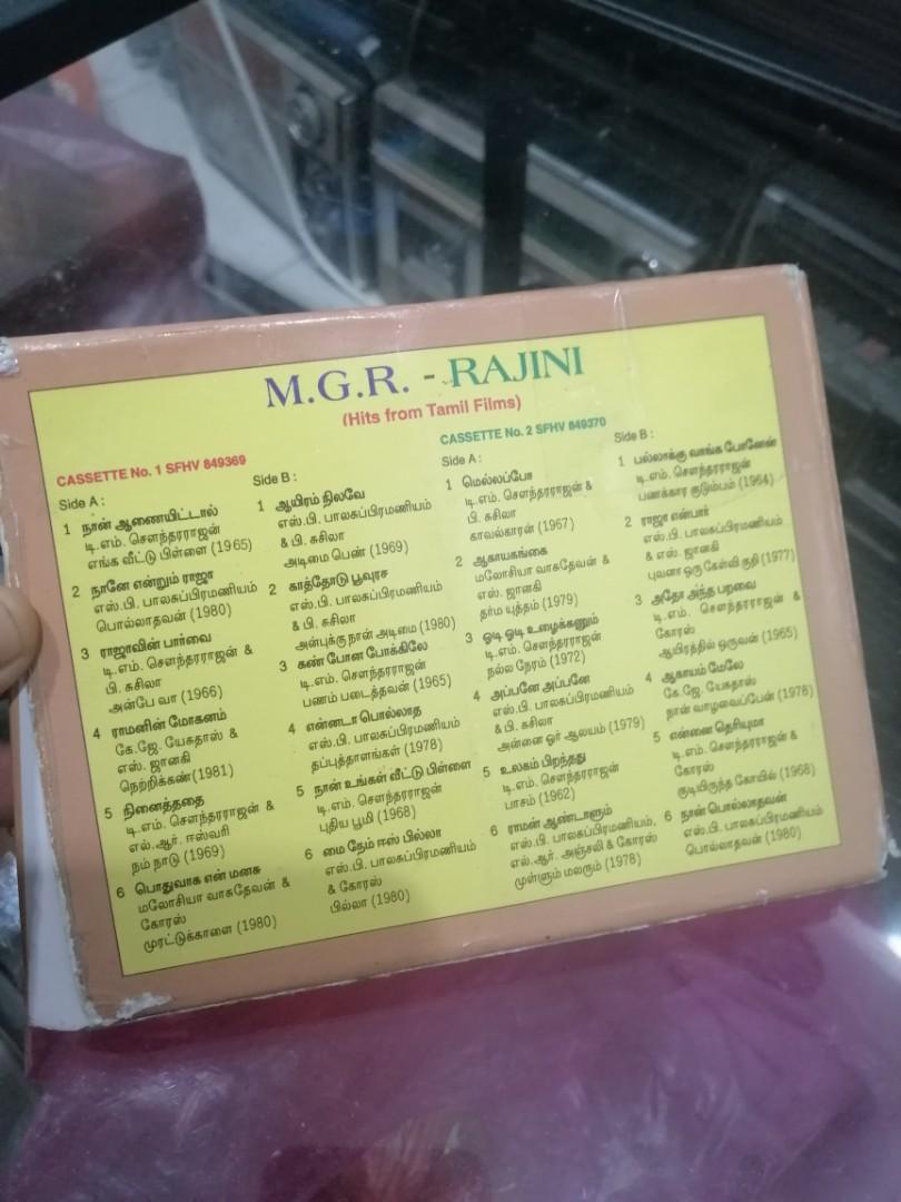 Kaset M. G. R & RAJINI - hits from tamil film, Hobbies & Toys, Music ...