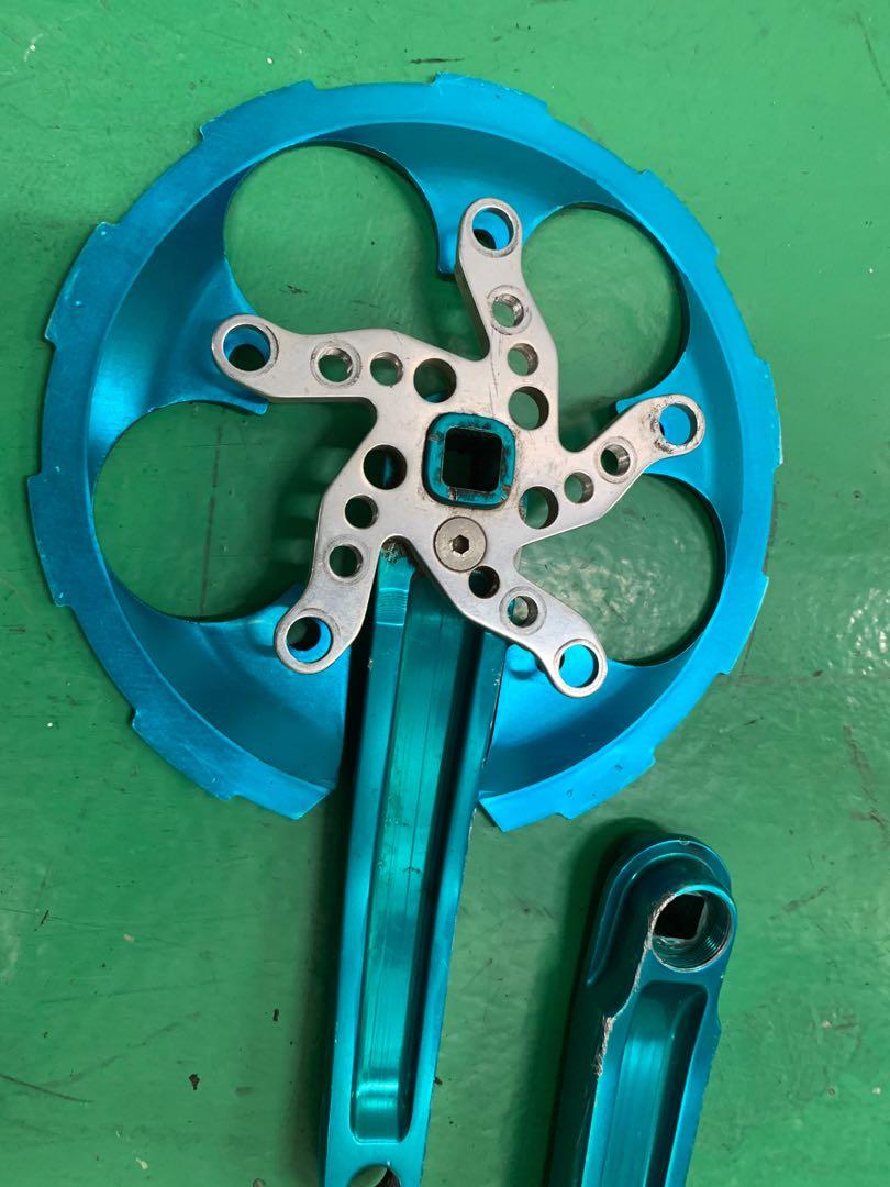 KOOKA CRANKSET + Rock Ring bashguard! 110/74/56mm for MTB triples or ...
