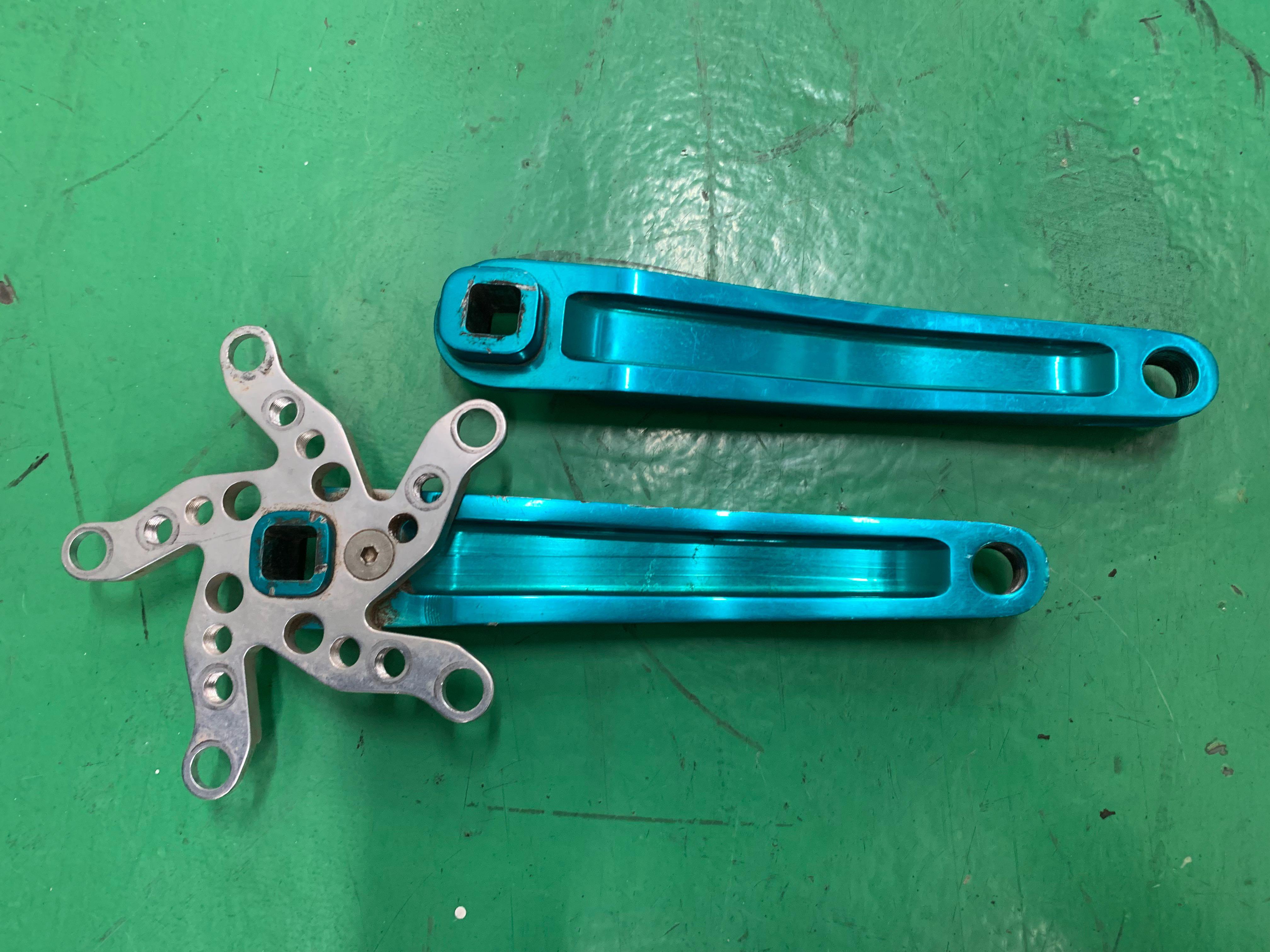 KOOKA CRANKSET + Rock Ring bashguard! 110/74/56mm for MTB triples or ...