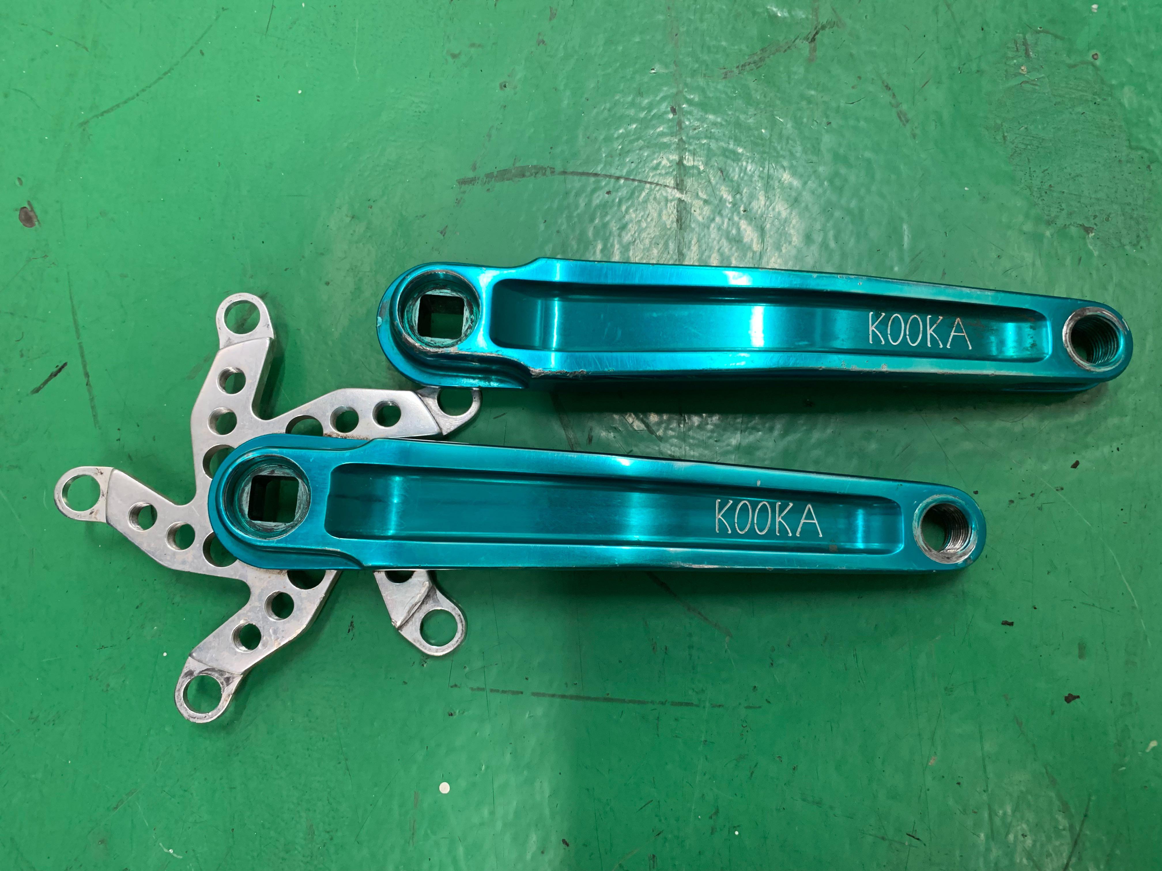 KOOKA CRANKSET + Rock Ring bashguard! 110/74/56mm for MTB triples or ...
