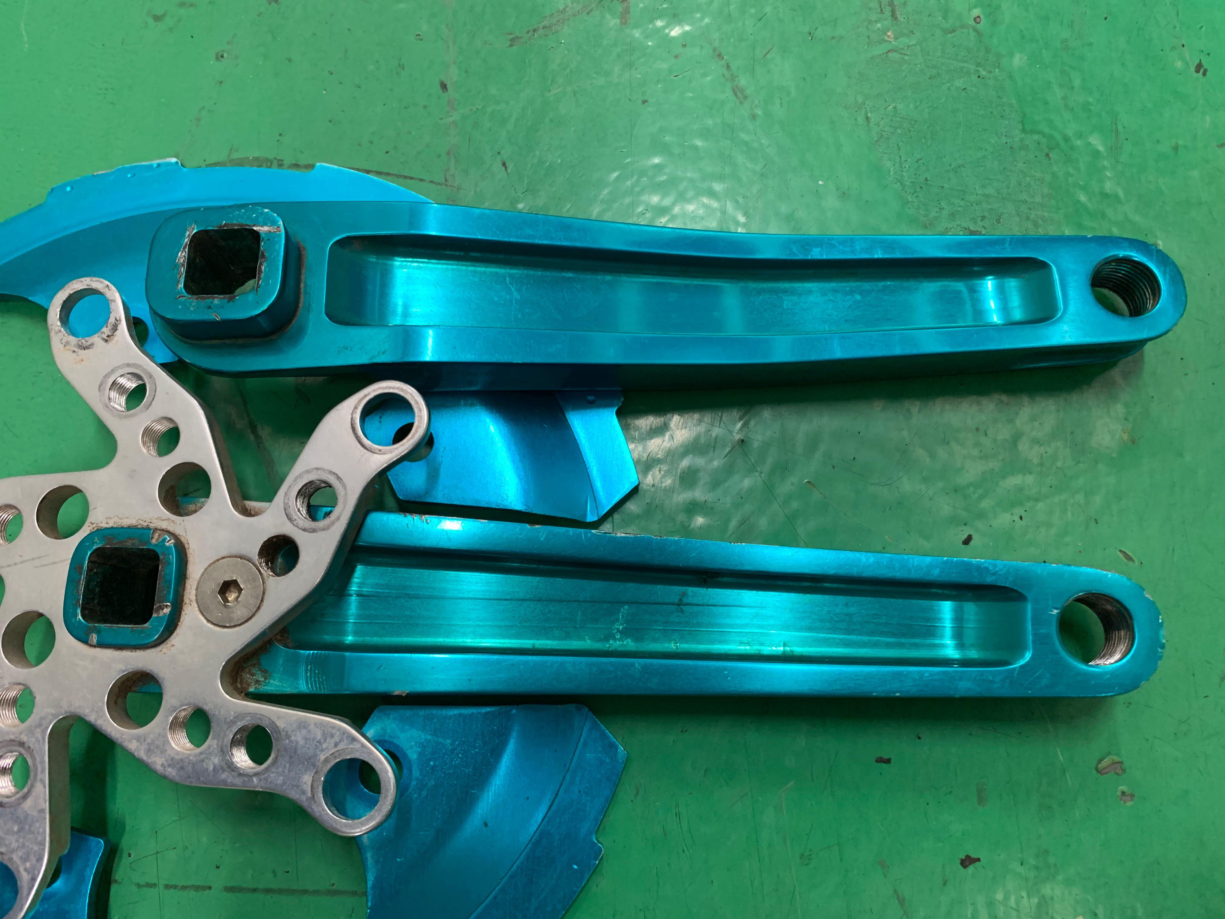 KOOKA CRANKSET + Rock Ring bashguard! 110/74/56mm for MTB triples or ...