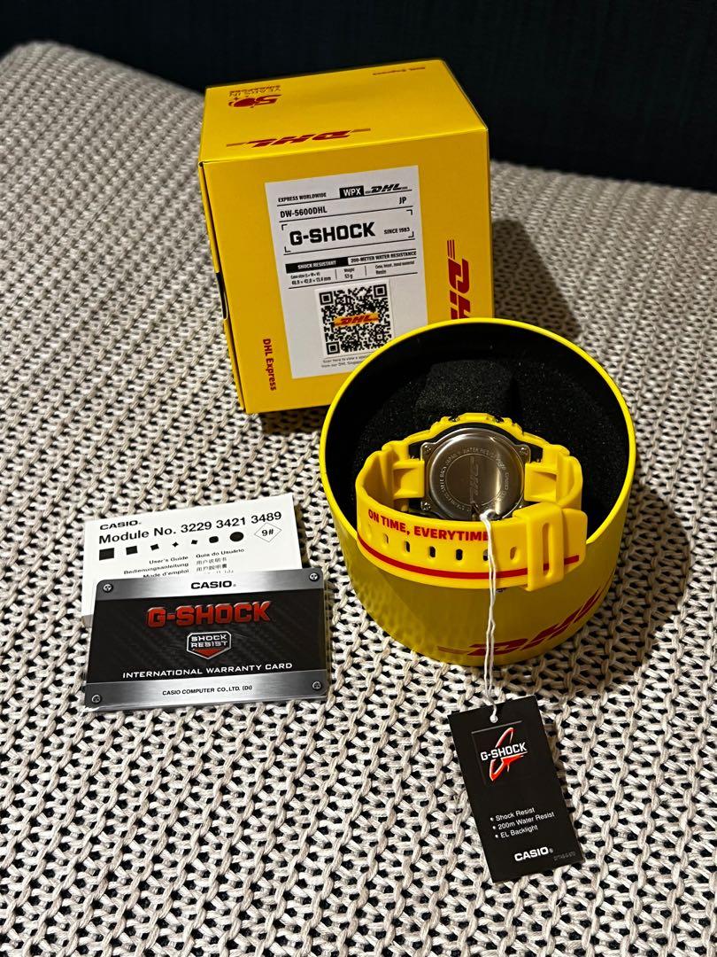 Limited Edition CASIO x DHL Collaboration G-Shock, Men's Fashion ...