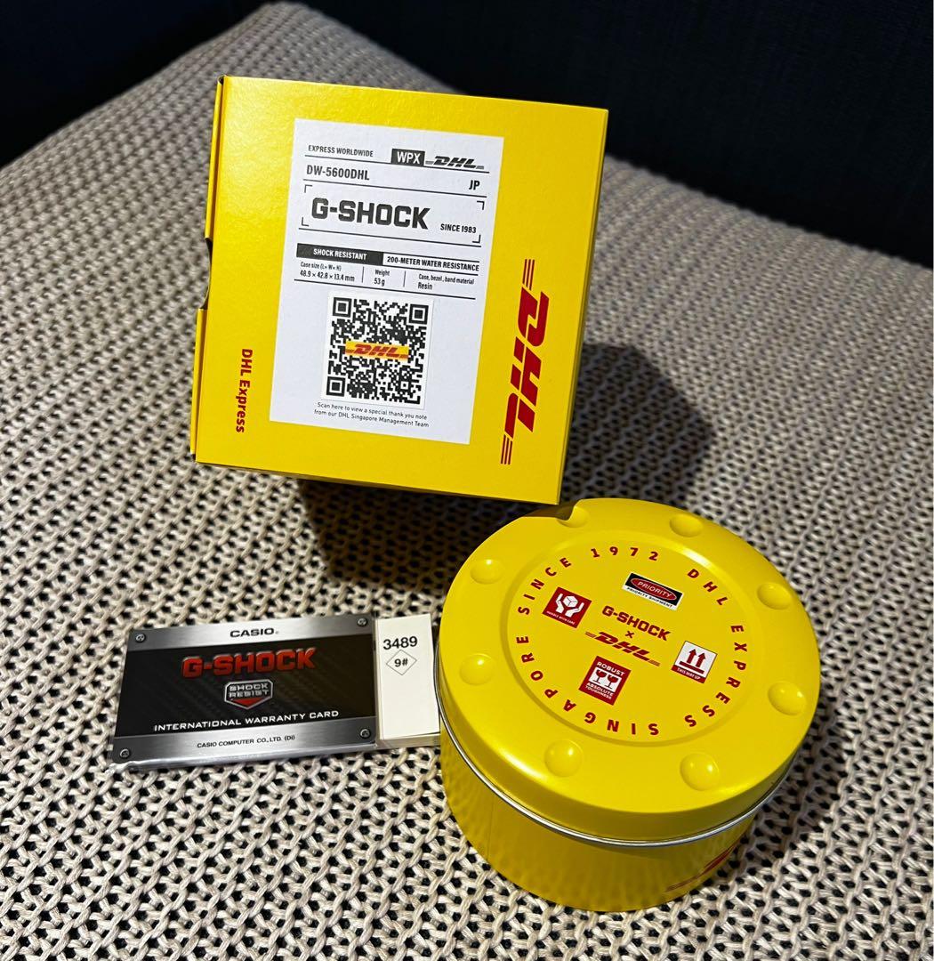 Limited Edition CASIO x DHL Collaboration G-Shock, Men's Fashion ...