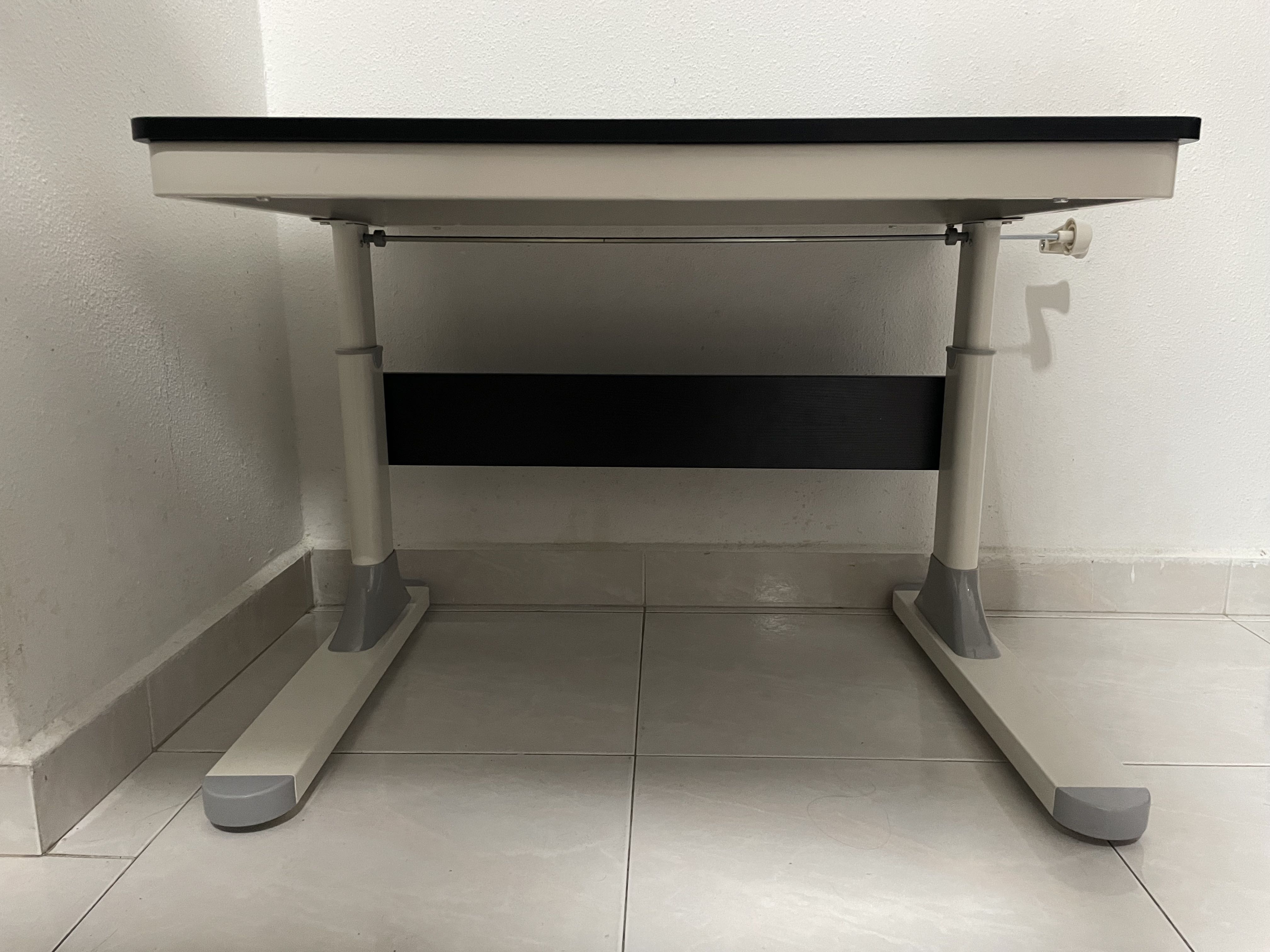 Manual crank adjustable height table, Furniture & Home Living ...