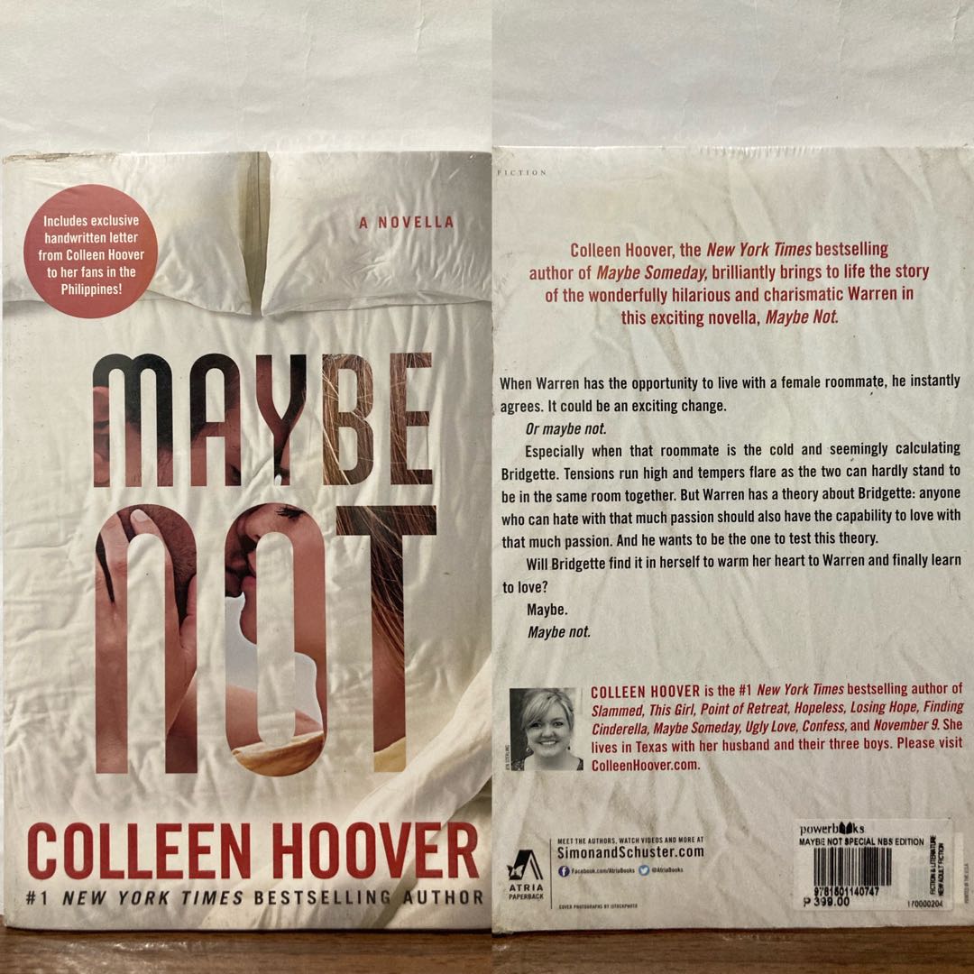 Maybe Not by Colleen Hoover, Hobbies & Toys, Books & Magazines, Fiction ...